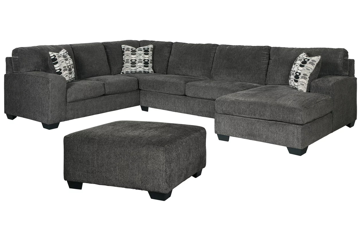 Ballinasloe 3-Piece Sectional and Ottoman – Ashley Furniture - Brunei