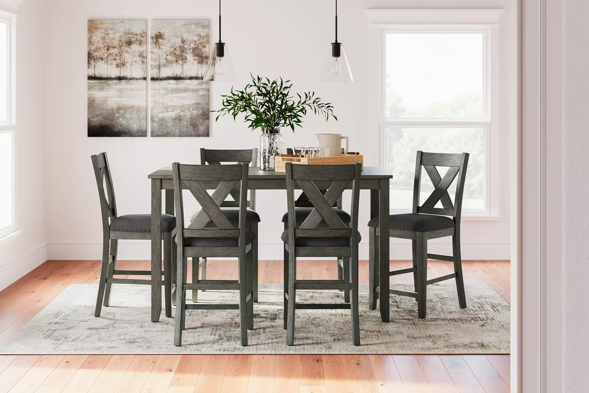 Caitbrook Counter Height Dining Table and Bar Stools (Set of 7 ...