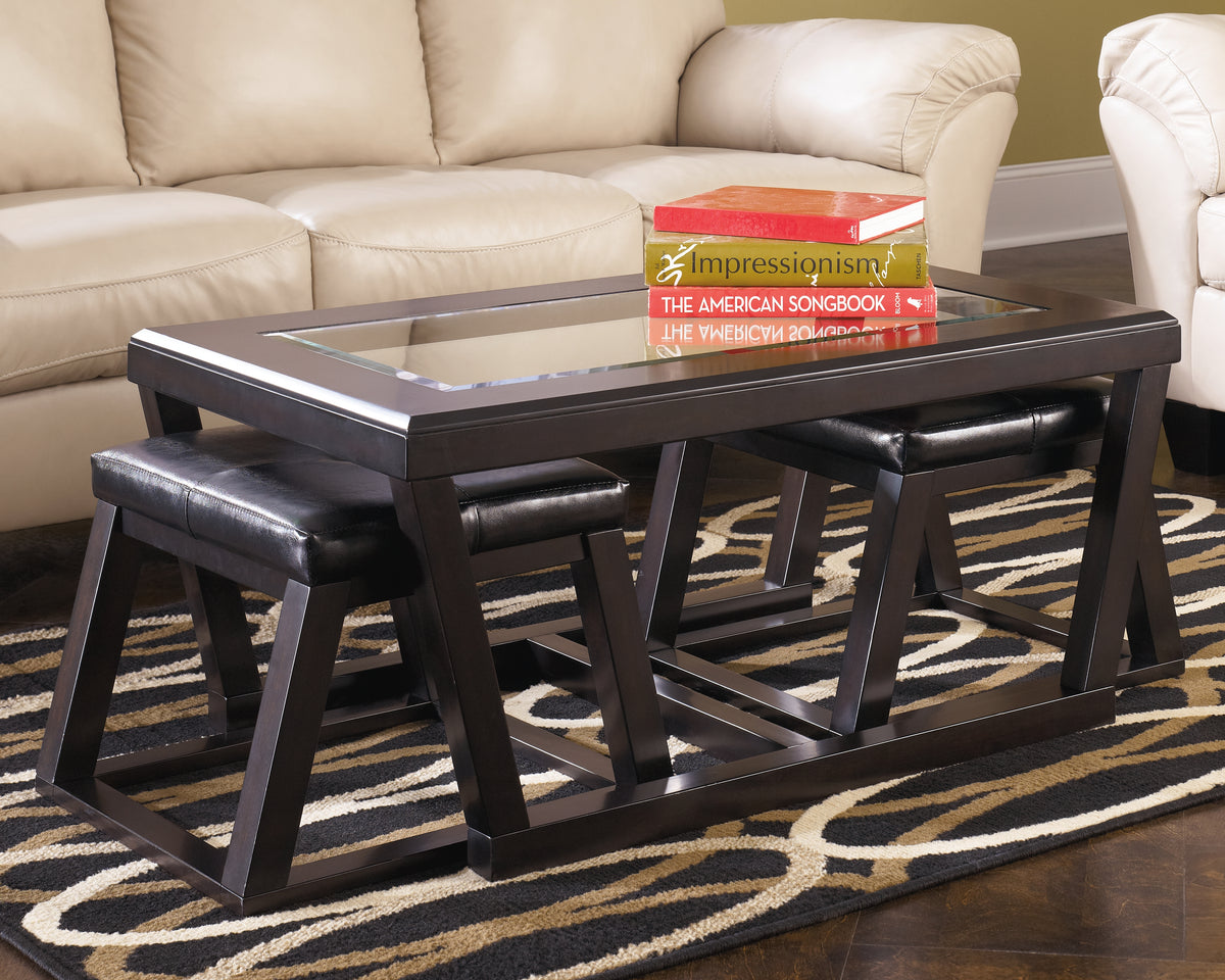 Kelton Coffee Table with Nesting Stools – Ashley Furniture - Brunei
